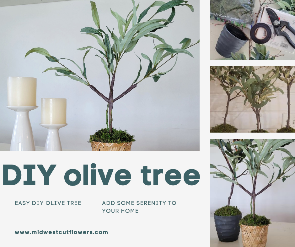 DIY olive tree for your table top - Wares Vintage Home